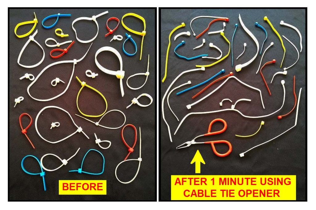 Cable Tie Opener - Only 1 second to unlock it and reuse zip ties.
